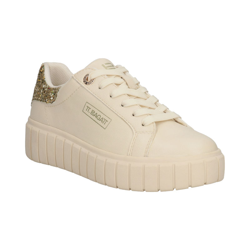 Buy BAGATT Piper Revo Beige & Gold Women Lifestyle Sneakers Online