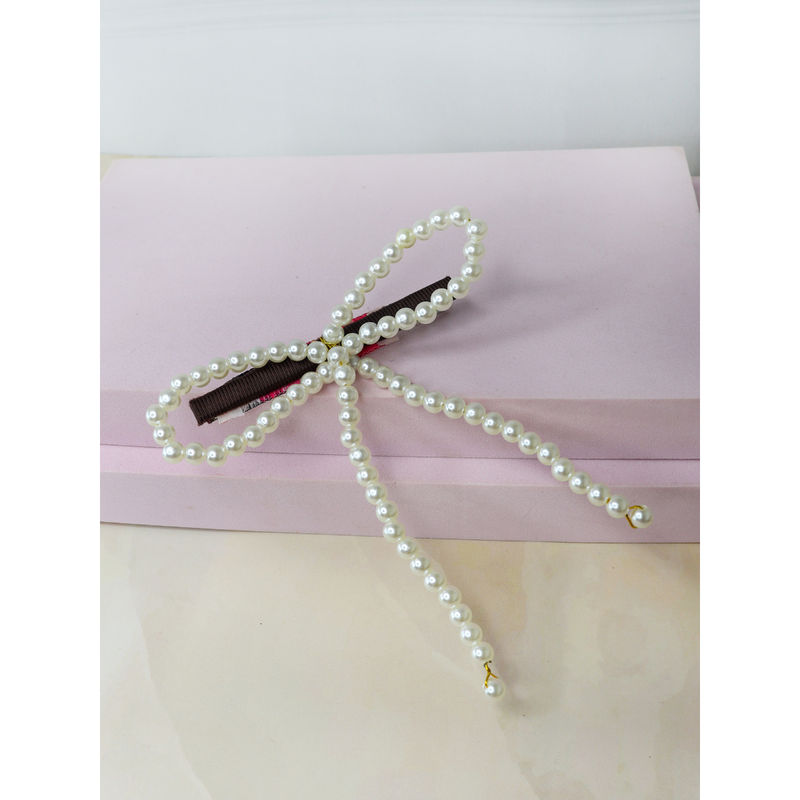 Buy Soho Boho Studio White Pearly Feminine Hair Clip Online