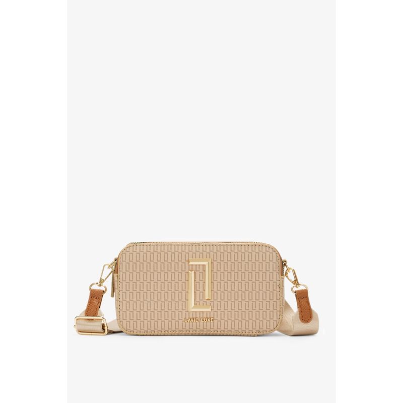 Buy Lavie Luxe Women's Mono Fenny box sling (Taupe) (S) Online