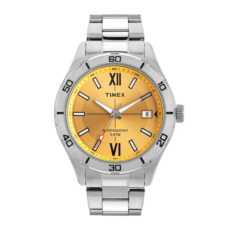 Buy Timex Yellow Round Dial Analog Men's Watch - TWEG295SMU03 (Medium ...