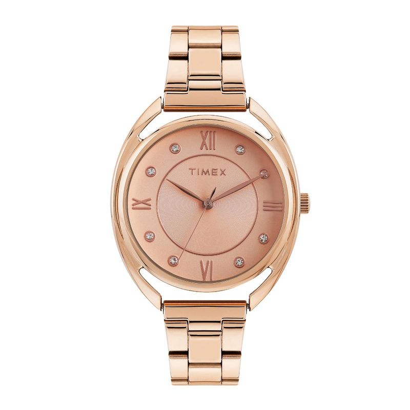 Buy Timex Rose Gold Round Dial Analog Women's Watch - TWEL231SMU01 ...