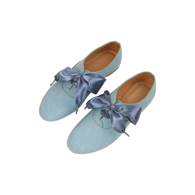 Buy SKO Vegan Leather Solid Shoes-sky Blue Online