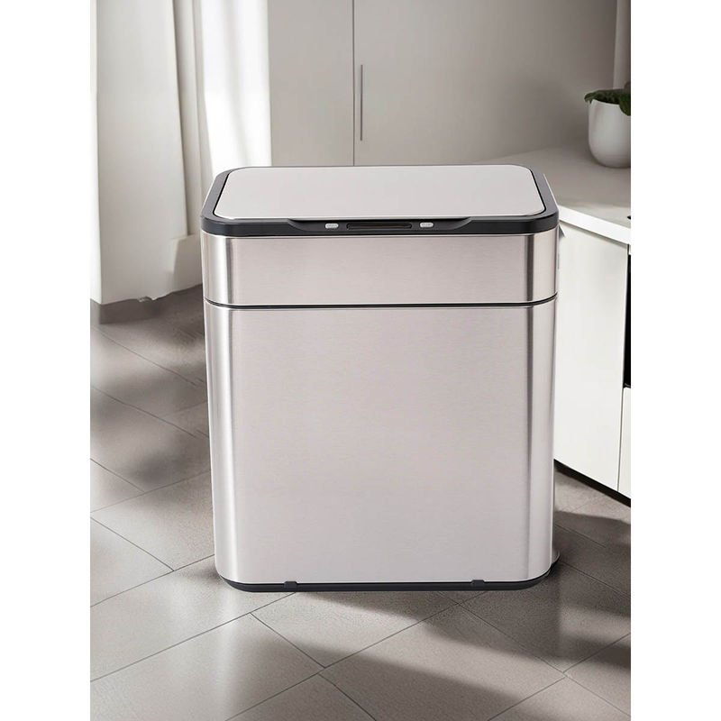 Buy Fumato Silver Automatic Dustbin with Pp Inner Bucket, 18L Online
