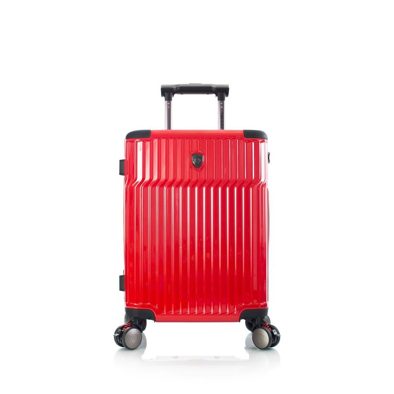 Buy HEYS TEKNO Red Color Polycarbonate Material Hard 21" Cabin Trolley ...