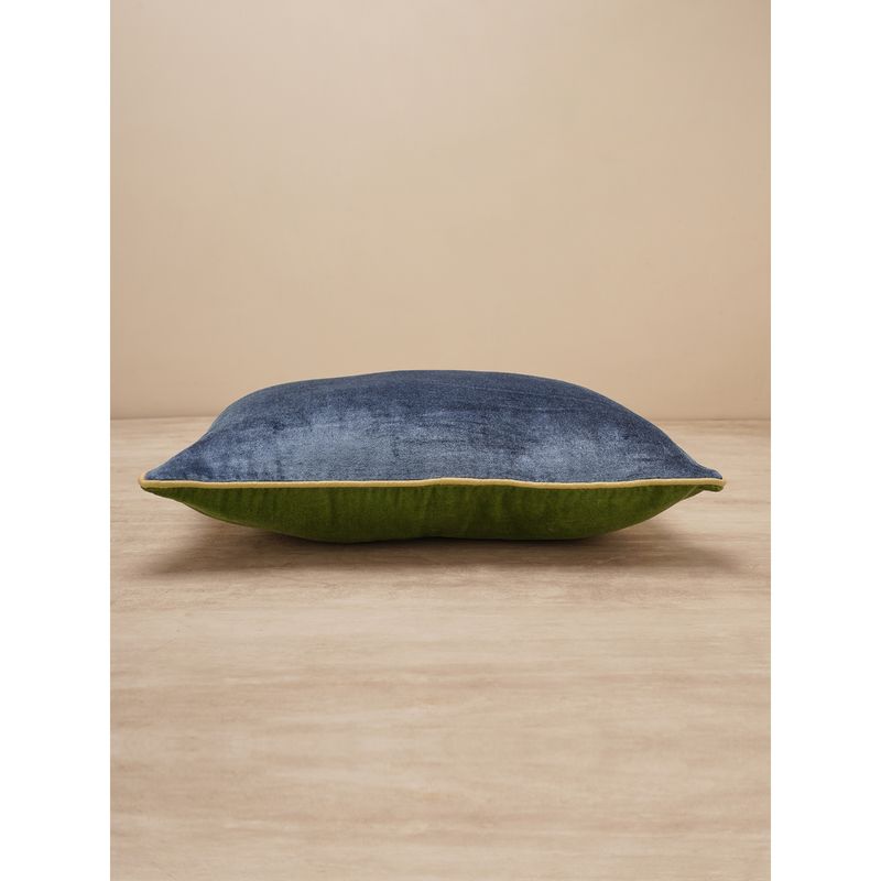 Buy Pure Home + Living Blue & Green Reversible Velvet Rectangle Cushion ...