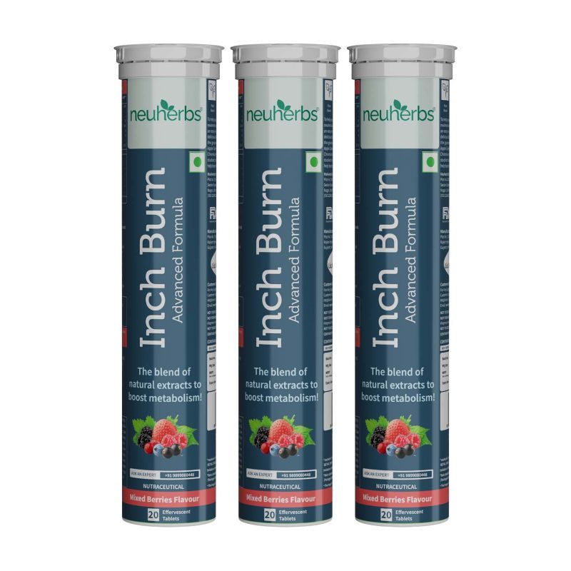 Buy Neuherbs Inch Burn Advanced Formula Effervescent Tablets (Pack Of 3 ...