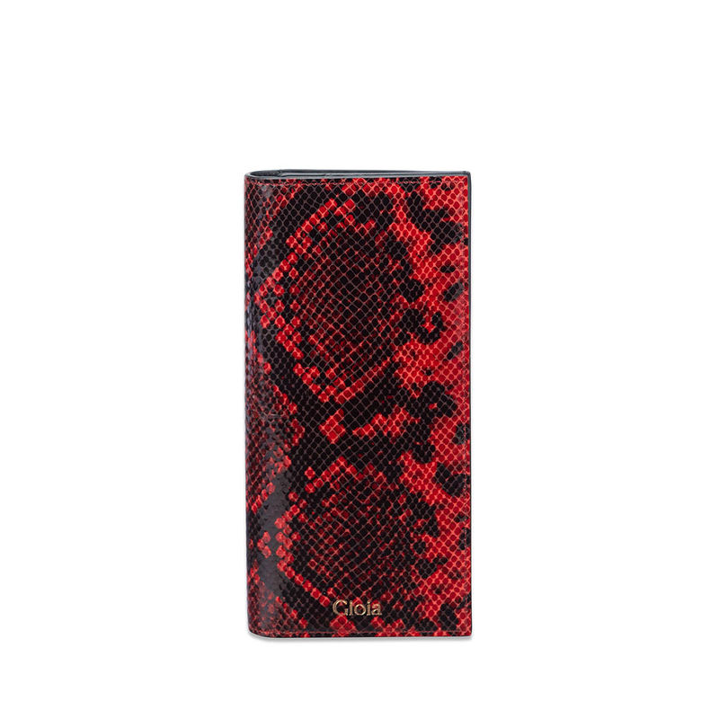 Buy Gioia Red Faux Python Slim Wallet Online