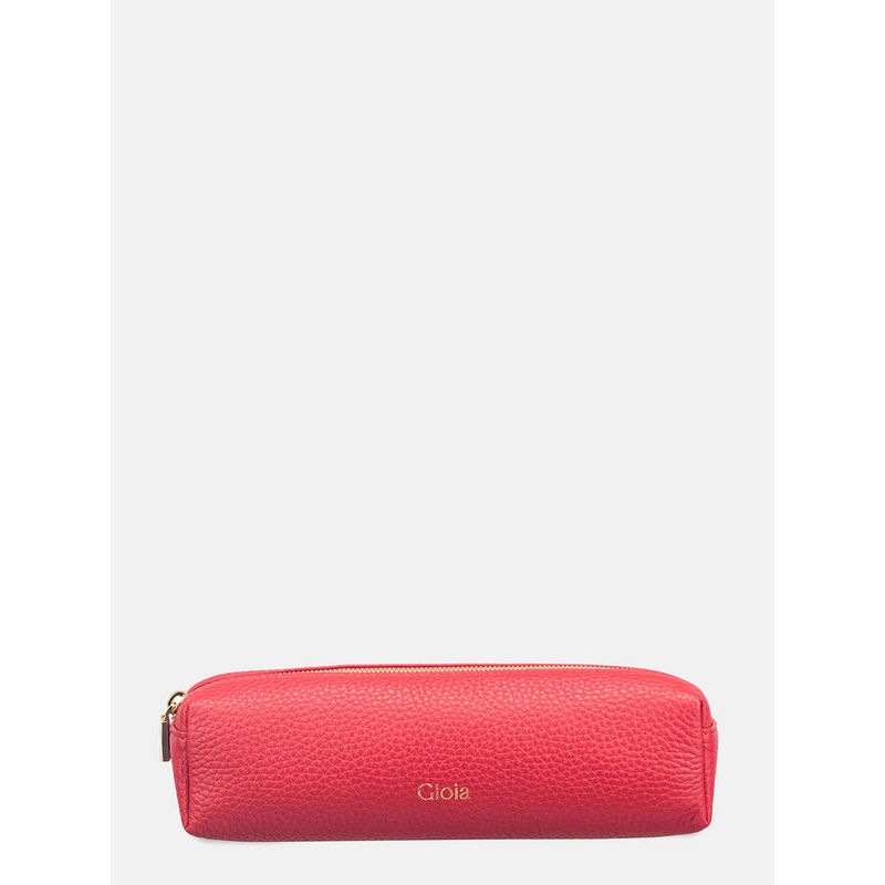 Buy Gioia Red Textured Pencil Pouch Online
