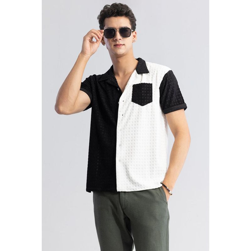 Buy Snitch Waffle Block White Cut and Sew Shirt Online