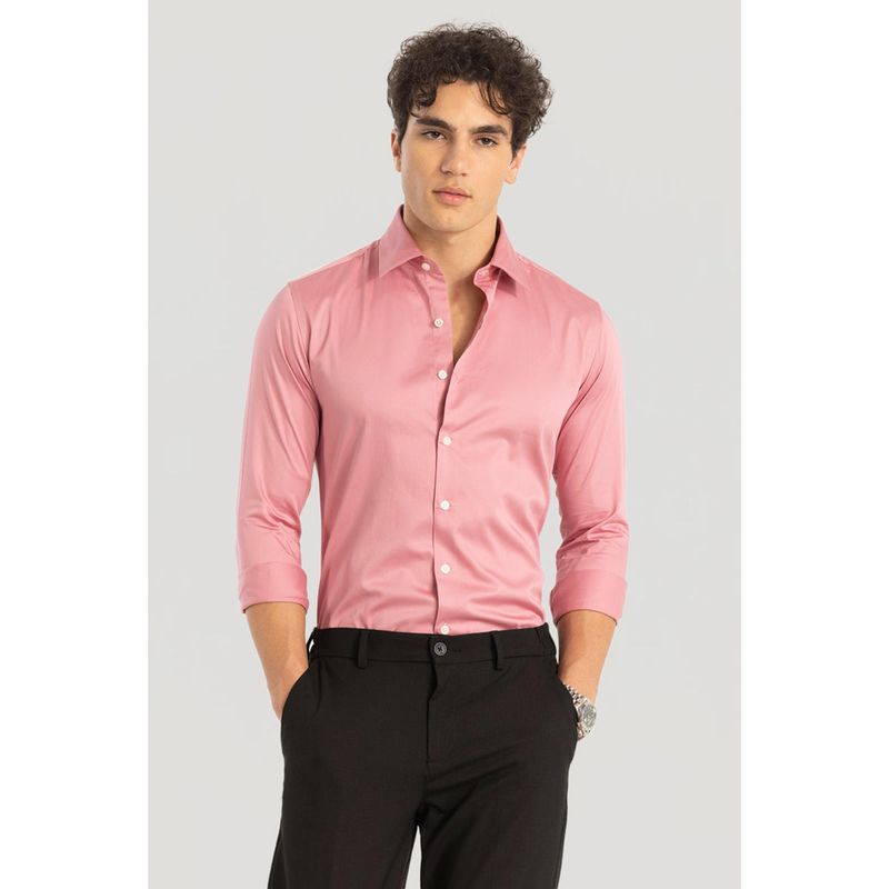 Buy Snitch Pink Giza Cotton Shirt Online