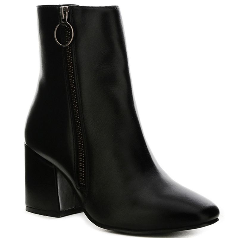 London Rag Black Heeled Leather Boots: Buy London Rag Black Heeled ...