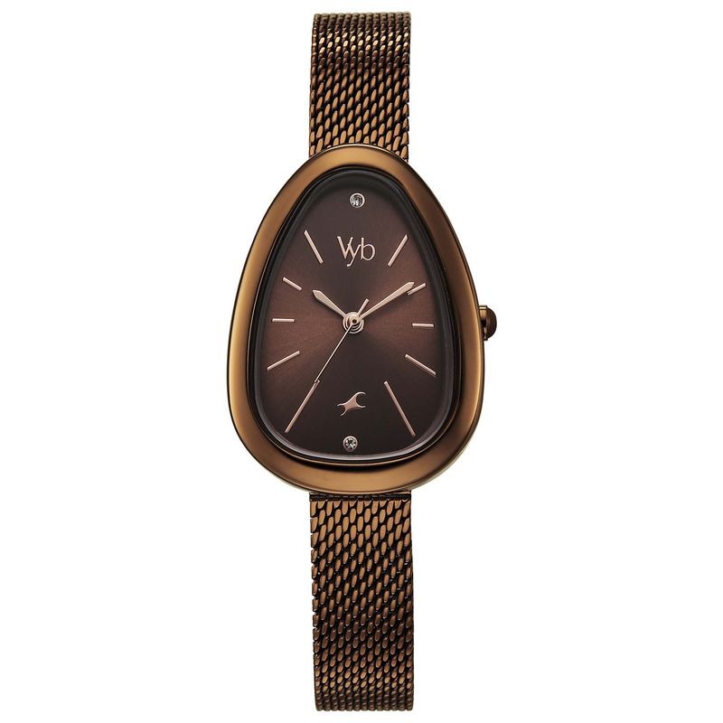 Buy Fastrack Vyb Prodigy Quartz Coffee Brown Dial Analog Watch For ...