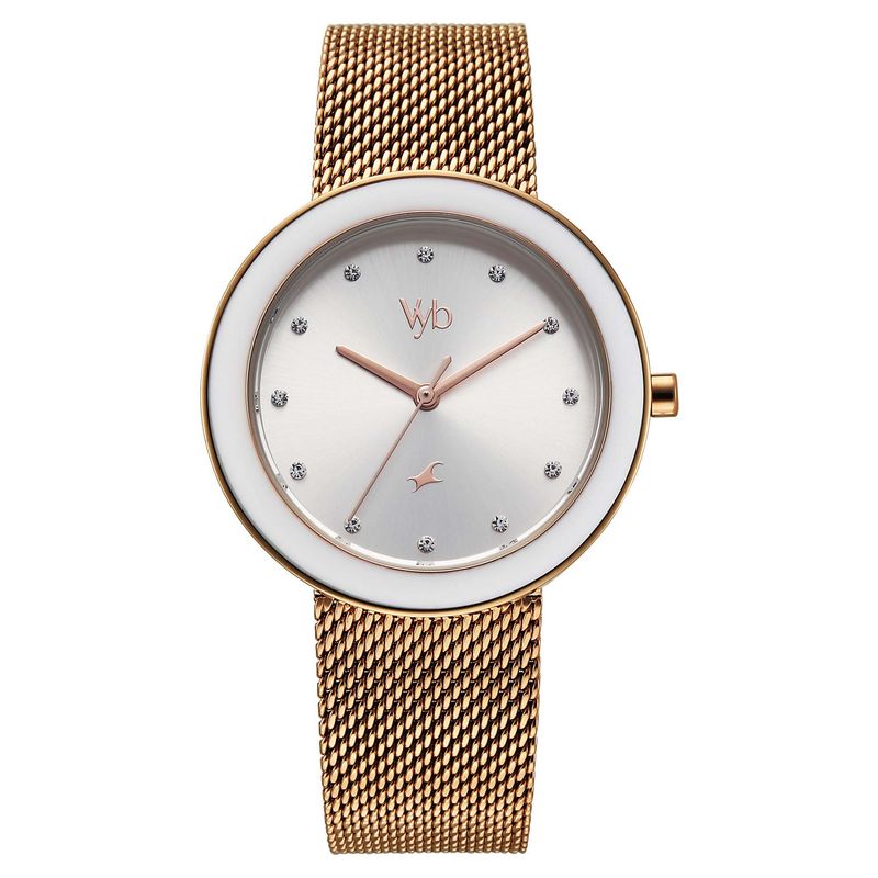 Buy Fastrack Vyb Lumina Quartz Silver Dial Analog Watch For Women ...