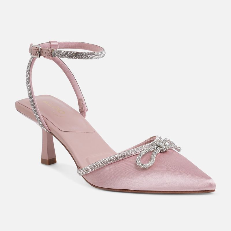 Buy Aldo Papiona Textile Open Pink Solid Pumps Online