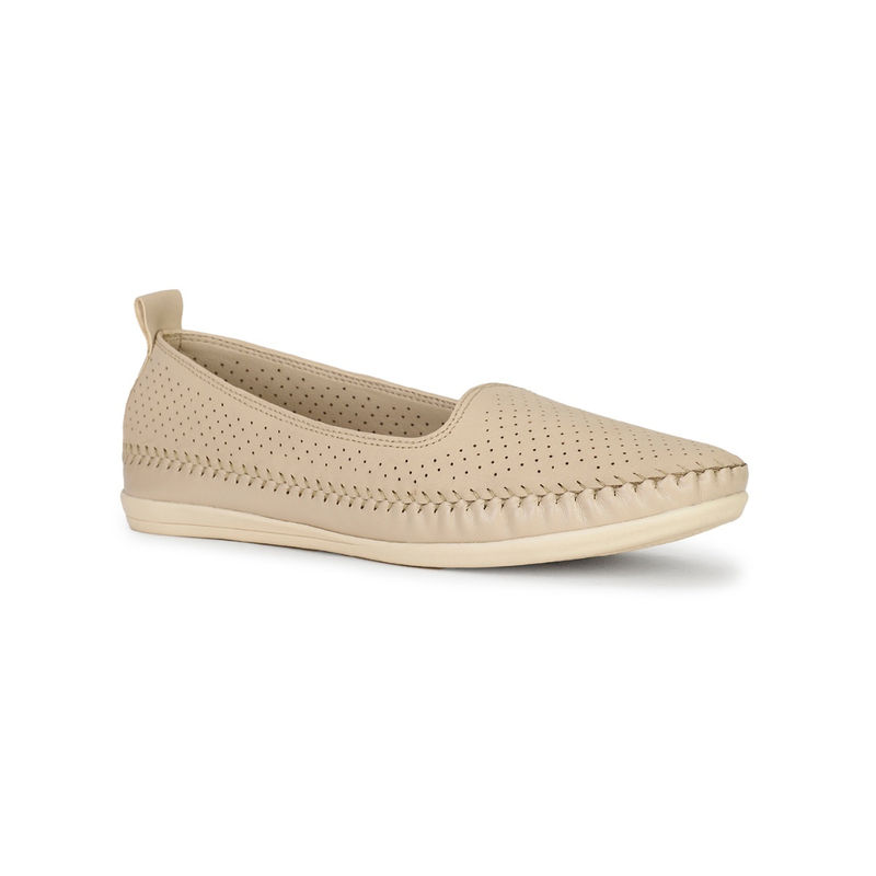 Buy Bata Comfit Beige Women Slip-On Ballerinas Online