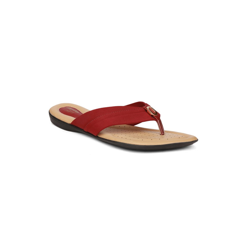 Buy Bata Comfit Red Women Slip-On Flats Online