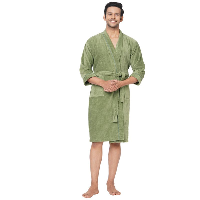 Buy Spaces Exotica Cotton Quick Dry High Loft Ultra Soft Bath Robe (L ...