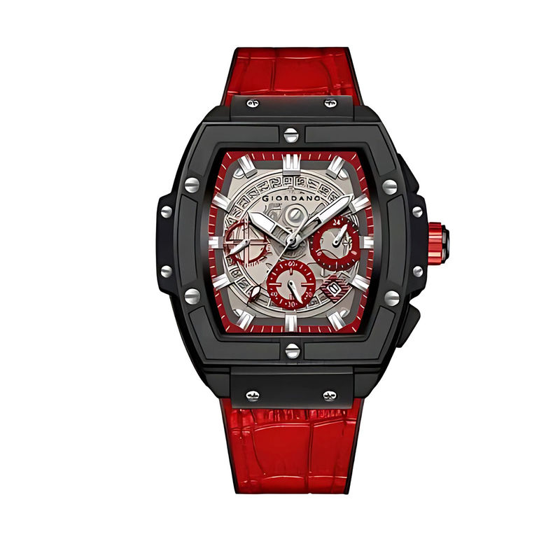 Buy Giordano Red Water Resistant Square Dial Unique Design Wrist Watch ...