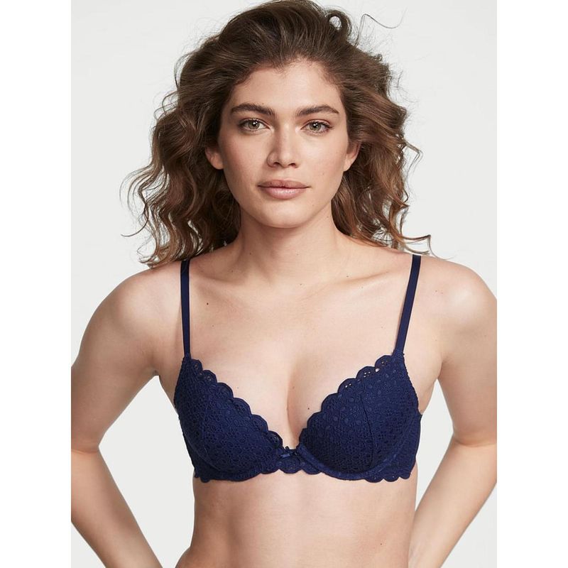Buy Victoria's Secret Dream Angels Eyelet Lace Push-Up Bra Blue Online