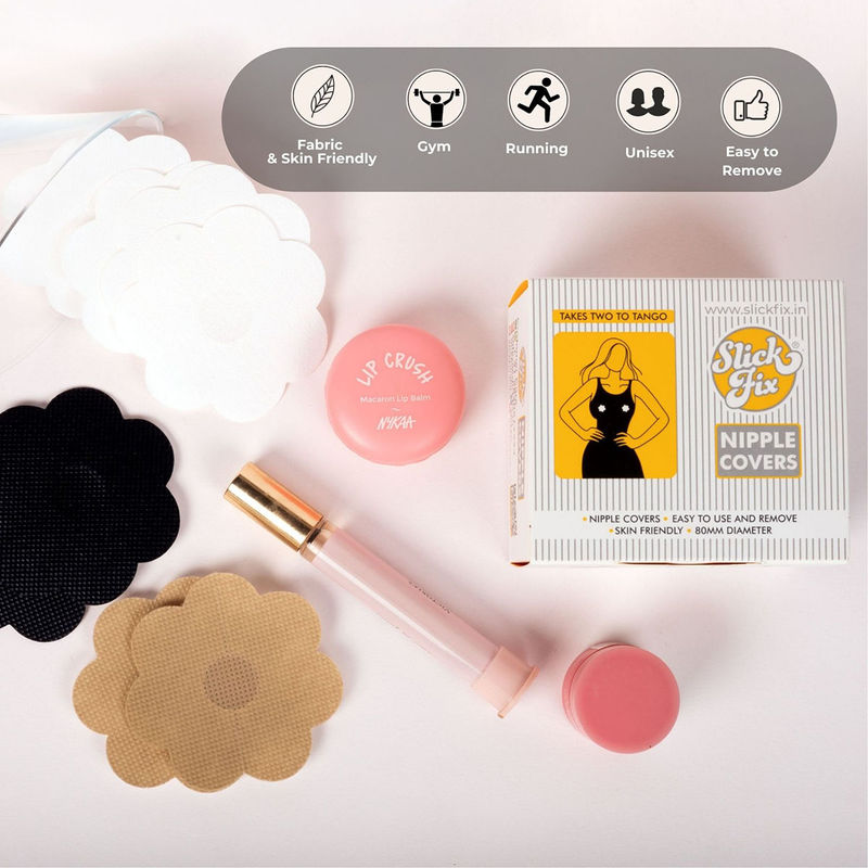 Buy SlickFix Self Adhesive Nipple Covers (White Colour) Nipple Stickers ...