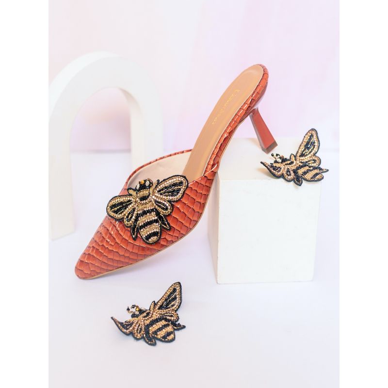 Buy UrbanSway Bee Orange Mules Online