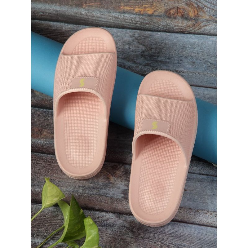 Buy SOLETHREADS Slide Pool Pink Solid Women Slides Online