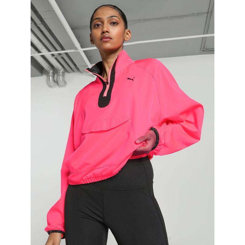 Buy Puma Hypernatural Woven 1/2 Zip Women Pink Jacket Online