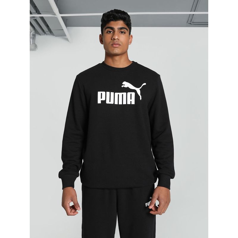 Buy Puma Essentials Big Logo Round Neck Tr Men Black Sweatshirt Online