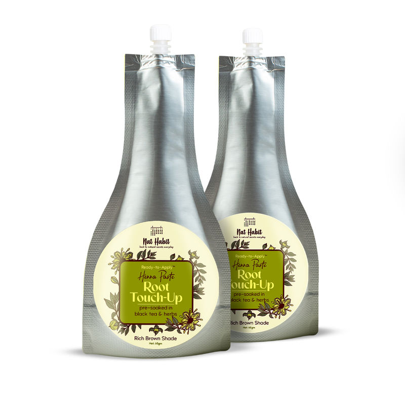 Nat Habit Henna Root Touch Up Paste - Rich Brown (Pack Of 2): Buy Nat ...