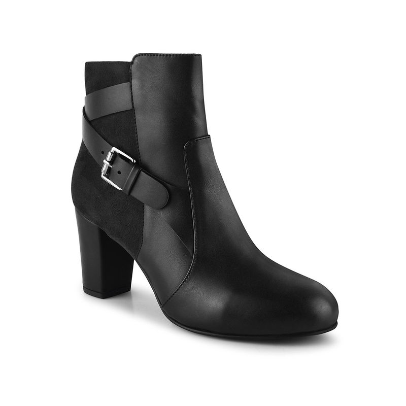 Buy Shuz Touch Black Solid Welt Detail Boots Online