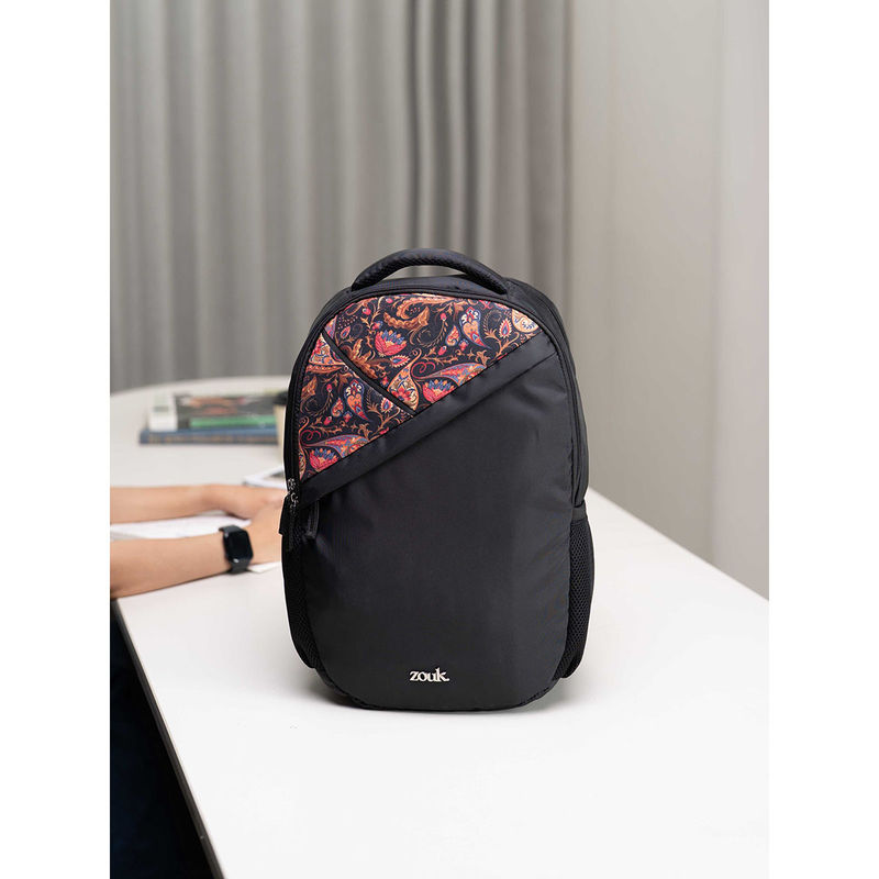 Buy Zouk Pink Printed Jute Backpack Online