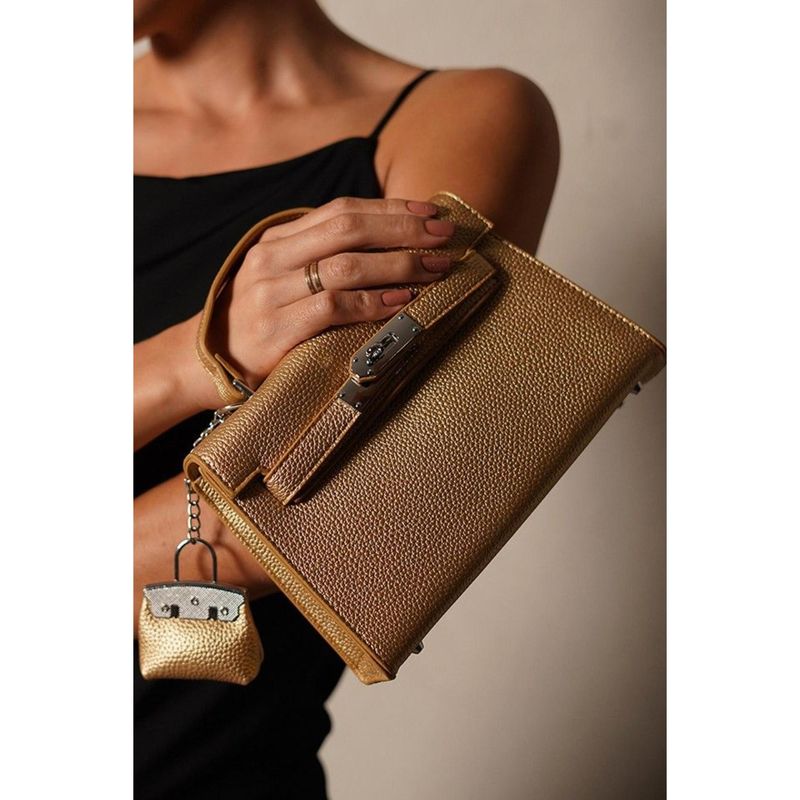 Buy MINI WESST Luna Birk Sling Bag - Gold Online