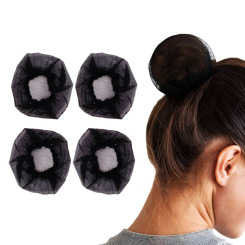 Buy Matra Hair Bun Nets Juda Bun Holders Black Mesh Covers With Elastic ...