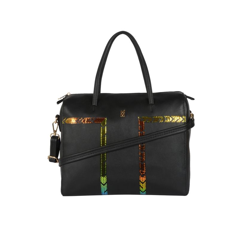 Buy Baggit Taste Black Medium Duffel Handbag Online