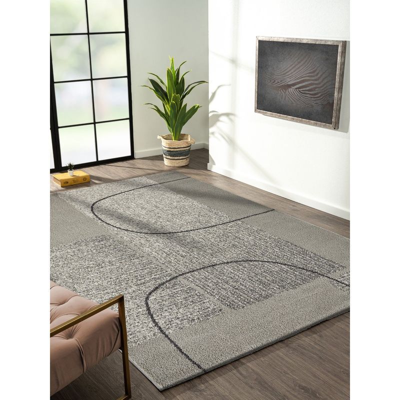 Buy OBSESSIONS Modern Polypropylene Machine Made Carpet, Taupe & Grey ...