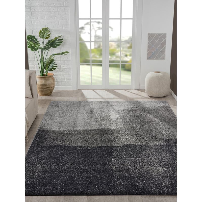Buy OBSESSIONS Polypropylene Modern Abstract Floor Rugs - Charcoal ...