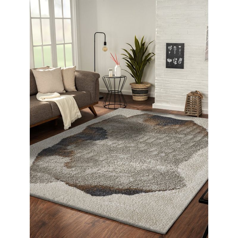Buy OBSESSIONS Polypropylene Modern Abstract Floor Rugs - Beige ...