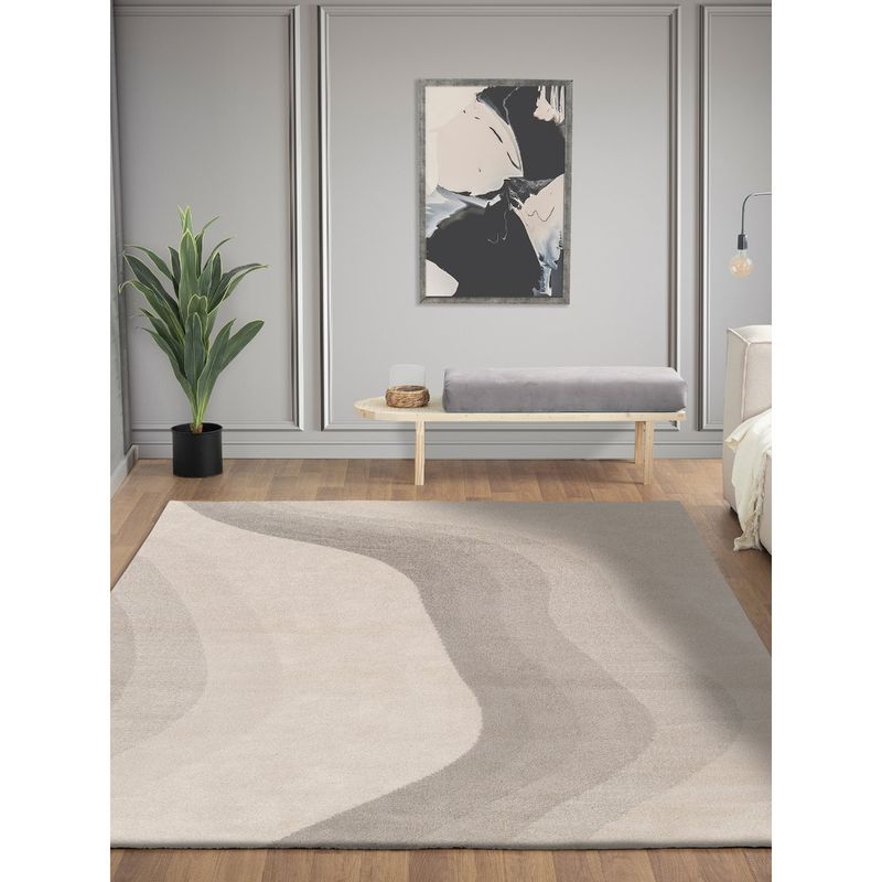 Buy OBSESSIONS Polypropylene Ultra Soft Abstract Floor Rugs - Grey ...