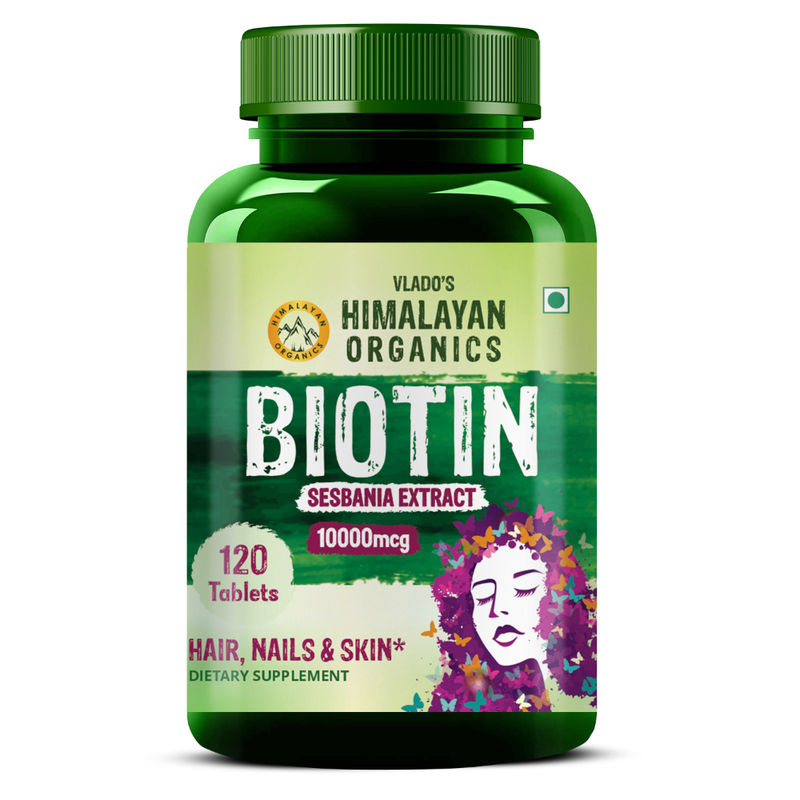 Buy Vlado's Himalayan Organics Biotin 10, 000Mcg for Hair Growth ...