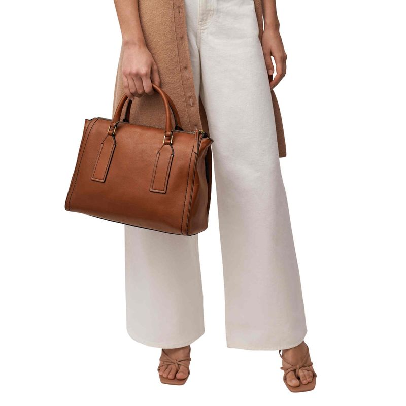 Buy Fossil Parker Brown Satchel Bag (M) Online