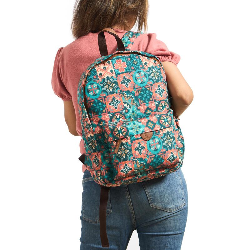 Buy Chumbak Teal By Chumbak Moroccan Tiles Backpack Online