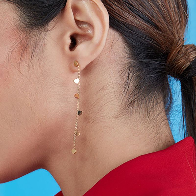 Buy Pipa Bella by Nykaa Fashion Minimal Heart Charm Dangler Earrings Online