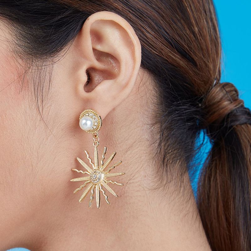 Buy Pipa Bella by Nykaa Fashion Gold and Ivory Dangler Earrings with ...