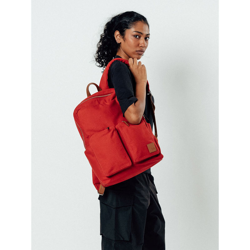 Buy DailyObjects Crimson Red Field Backpack (M) Online