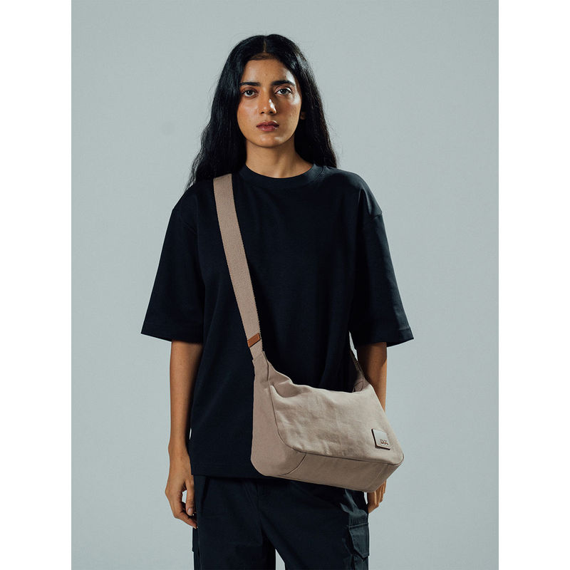 Buy DailyObjects Khaki Beige March Sling Bag (M) Online