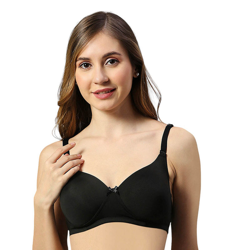 Buy Smarty Pants Womens Black Color Lightly Padded Medium Coverage Bra Online
