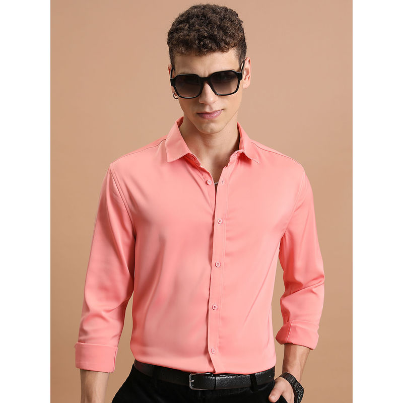 Buy HIGHLANDER Men's Pink Oversized Shirt Online