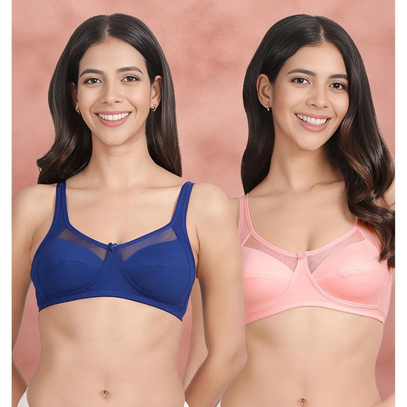 Buy Shyaway Susie By Shyaway Mesh Neckline Non Padded Everyday Bra (Pack of 2) Online