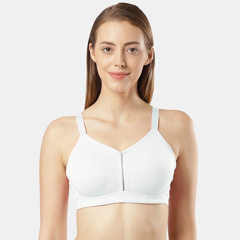 Jockey Es27 Women Wirefree Non Padded Full Coverage Plus Size Bra With Broad Wings-White: Buy ...