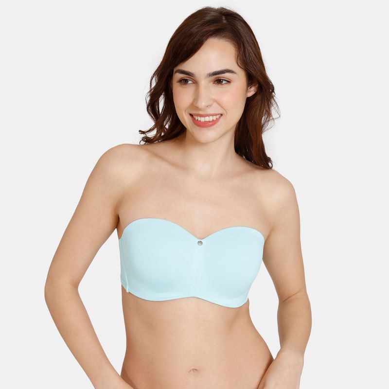 Buy Zivame Innovation Padded Non Wired 3-4th Coverage Strapless Bra - Tanager Turquoise Online